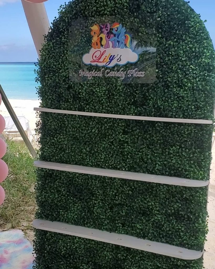 Faux Grass Favor Wall – Jaria's Parties & Events
